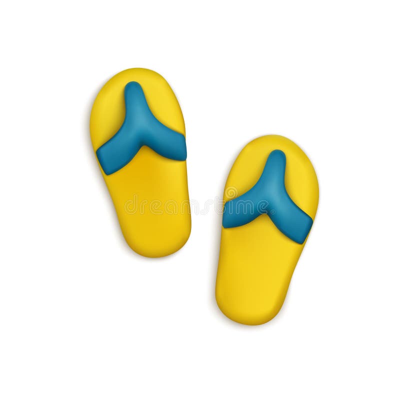 Plasticine Summer Slippers Vector Illustration Stock Vector ...