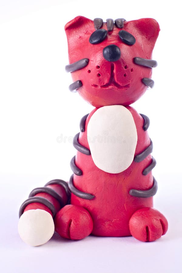 Plasticine tiger stock image. Image of plastic, clay - 10463683