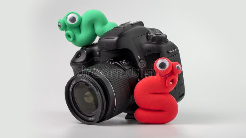 Plasticine Worms on the Camera Stock Photo - Image of sculpture ...