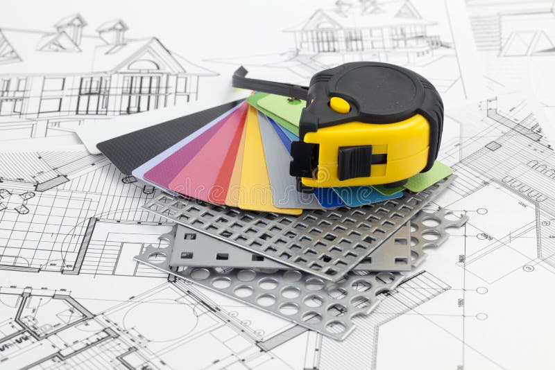 Plastics, PVC, Perforated Metal, Plans Stock Image - Image of concepts ...