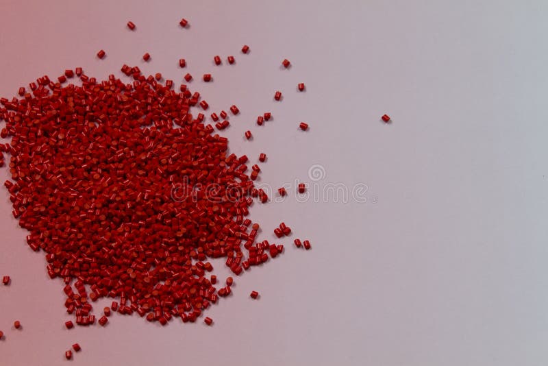 Pastics Raw Material in Red Color Stock Image - Image of extrusion ...