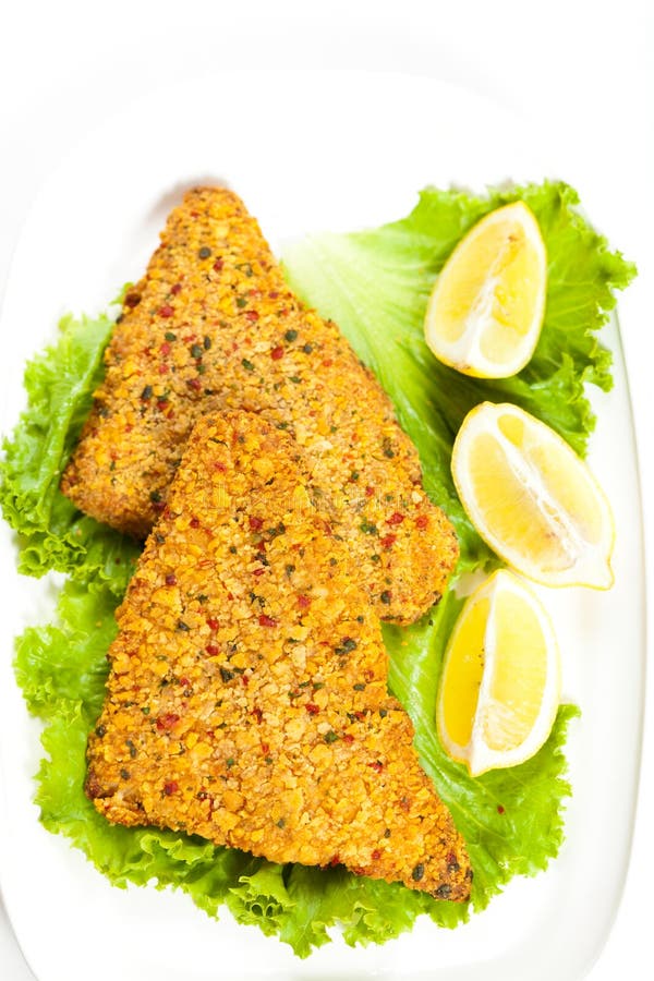Plat De Poisson. Filet De Poissons Frit Photo stock - Image du frais ...