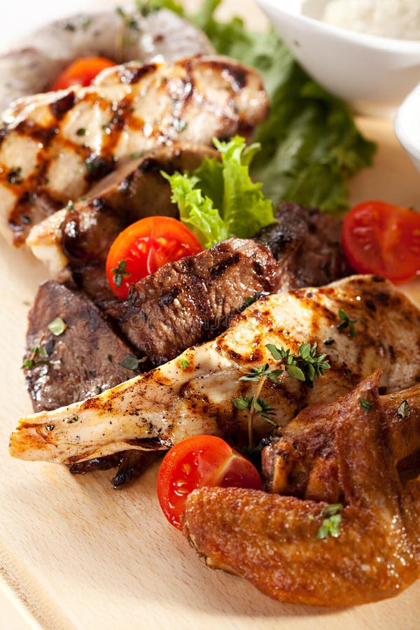 Plat de viande photo stock. Image du cuit, grillé, gourmet - 6313884