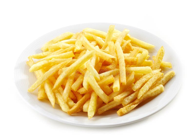 Plat des pommes frites photo stock. Image du frais, déjeuner - 34687004