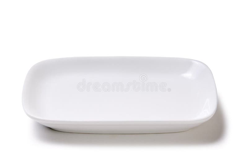 Plat Vide Blanc De Poterie De Terre Image stock - Image du isolement ...