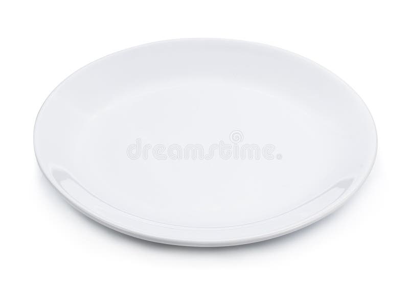 Plat Vide D'isolement Sur Le Fond Blanc Photo stock - Image du vide ...