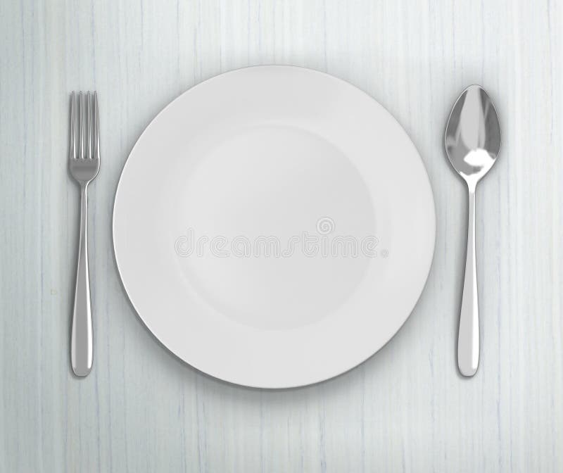 Plat Vide Sur Le Tableau Sur Le Fond Blanc D'isolement Image stock ...