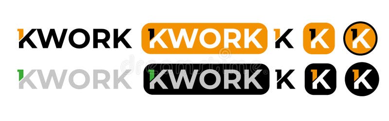 Plataforma De Kwork De Logotipo Para Freelancer Stock de ilustración - Ilustración de cliente ...