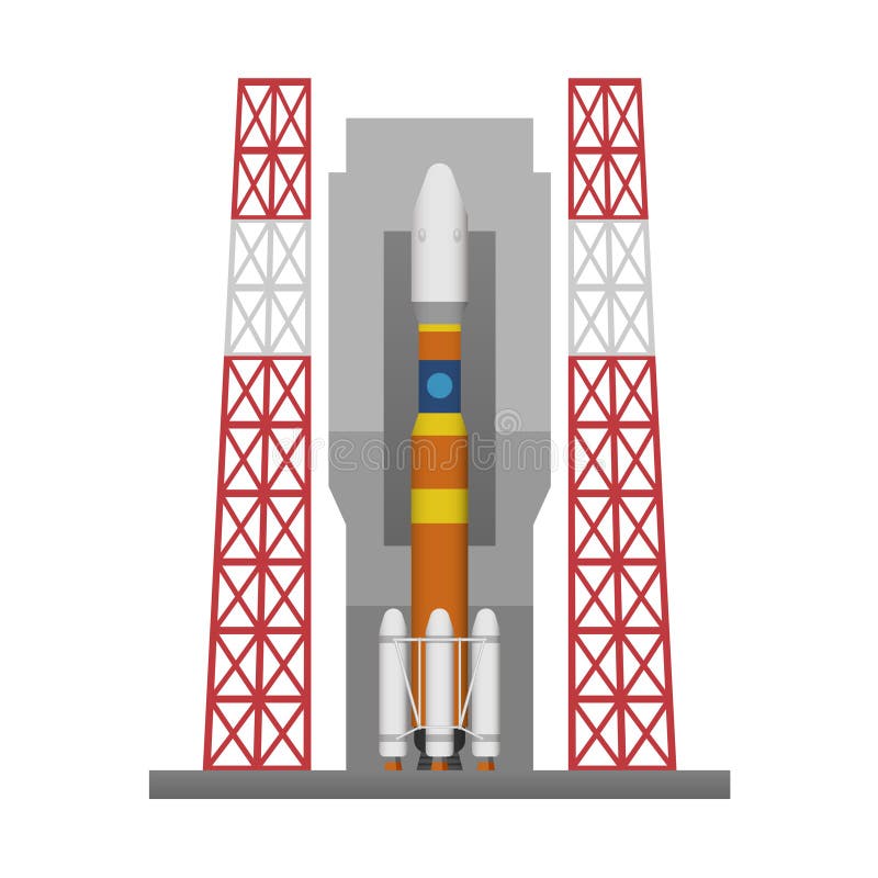 Plataforma De Lanzamiento De Rocket Ilustración del Vector ...