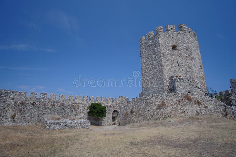 Platamon Castle in Greece stock photo. Image of landmark - 64993922