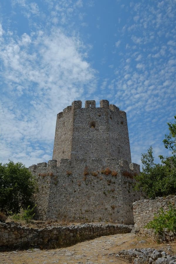 Platamon Castle in Greece stock image. Image of olympus - 64994129