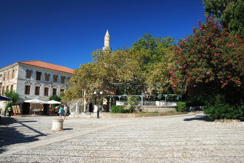 Plateiaen Av Platan Av Hippocrates I Ko Arkivfoto - Bild av stad ...