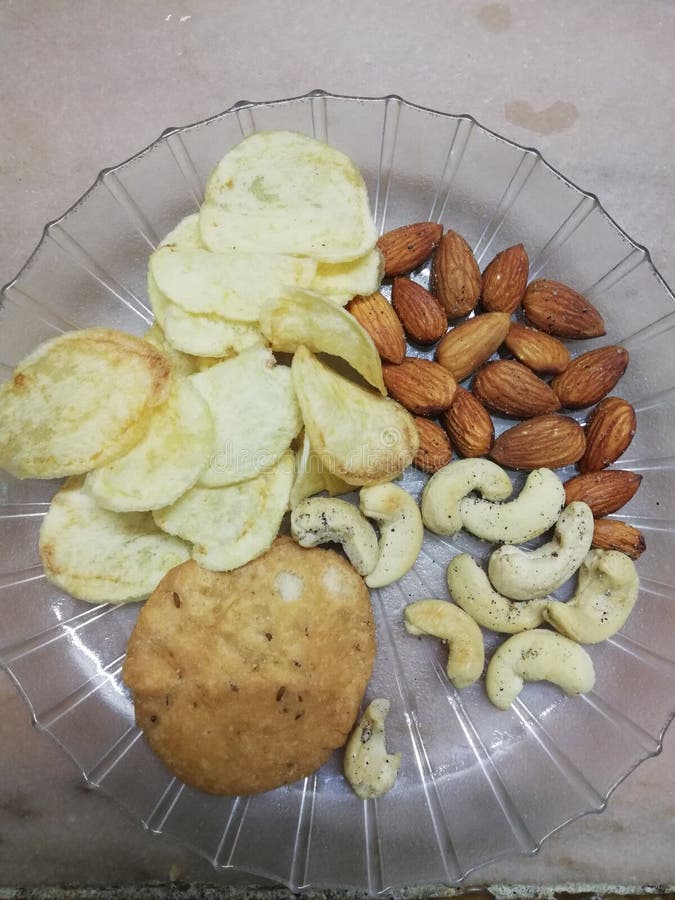 A Plate of Anytime or All Time Snacks Stock Photo - Image of tasty ...