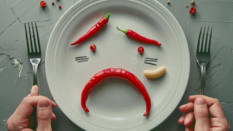 The Sad Chili Face.AI Generated Image Stock Photo - Image of expression ...