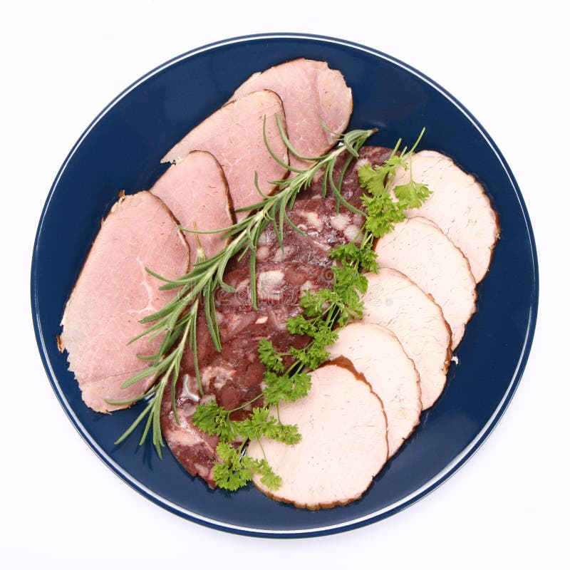 Plate Of Assorted Cold Cuts Stock Image - Image of meat, cuts: 15570659