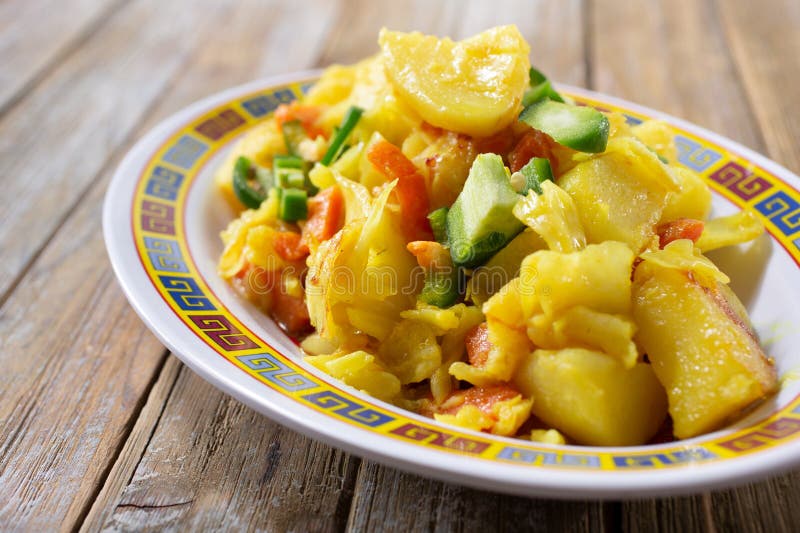 Plate of Atakilt, Ethiopian Food Stock Photo - Image of setting, store ...