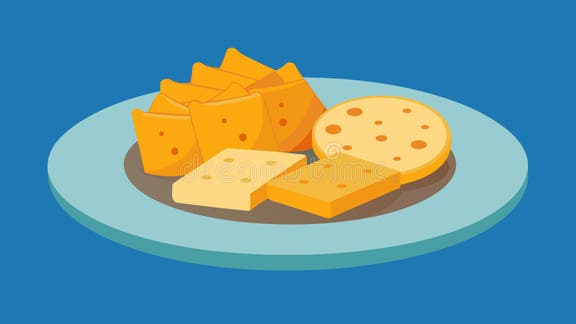 A Plate of Bitesized Cheese and Crackers Ideal for Munching on between ...