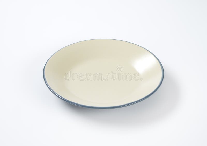 Plate with blue edge stock photo. Image of dinner, glazed - 86297382