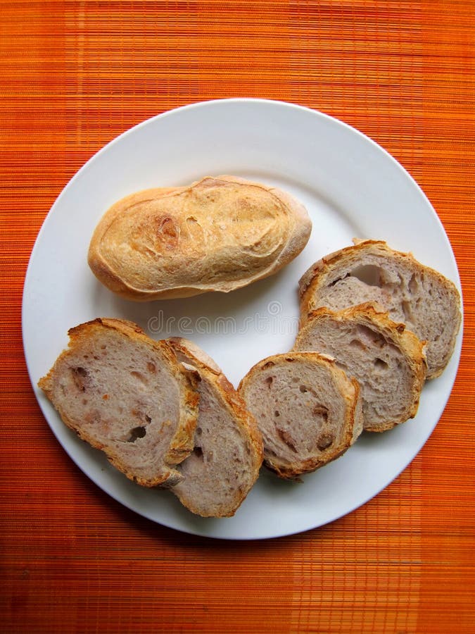 Plate of bread stock photo. Image of table, breakfast - 23082596