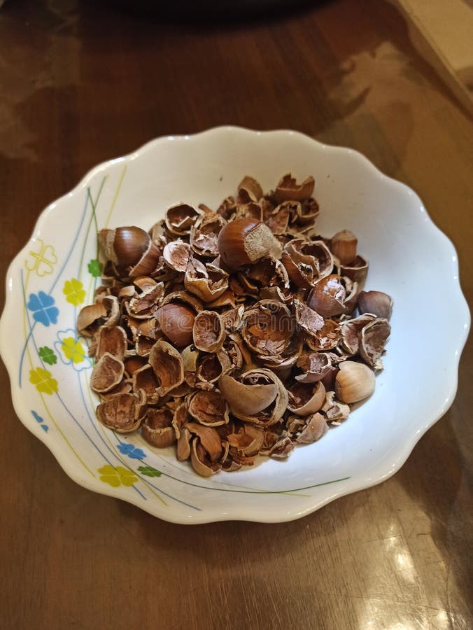 Broken Hazelnut Shells stock image. Image of edible, snack - 3103275