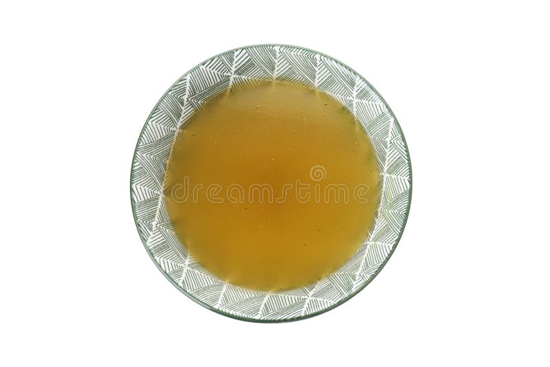 Plate with Broth Isolated on White Background Stock Image - Image of ...
