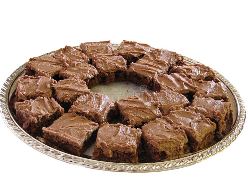 Plate of Brownies stock image. Image of frosting, candy - 4825149