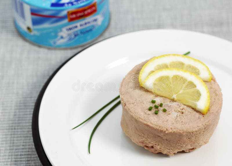 Plate with Canned Tuna Fish Stock Image - Image of ingredient, plate ...