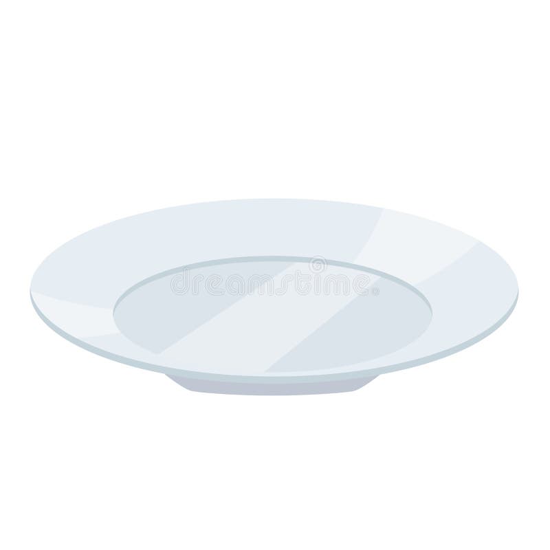 Plate Cartoon Vector Illustration Stock Illustration - Illustration of ...
