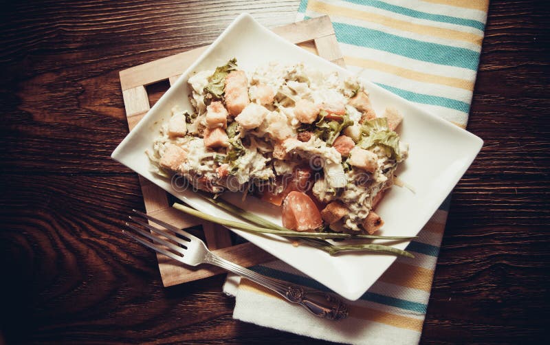 Plate of ceasar stock photo. Image of fruit, close, ceasar - 65175232