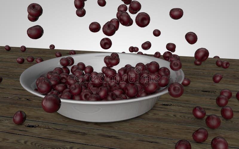 Plate of cherries stock illustration. Illustration of cherries - 50412168