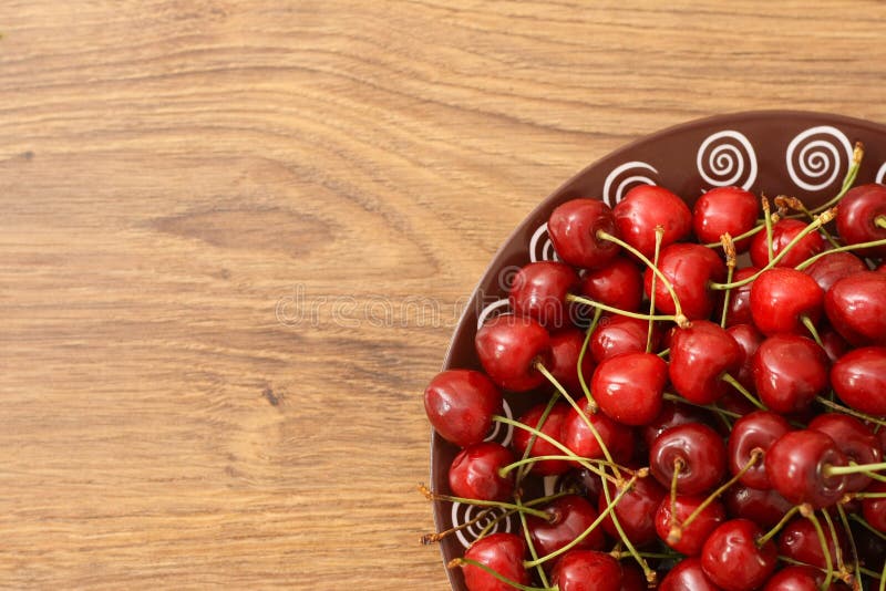 A plate of cherries stock photo. Image of fruits, delicious - 56028288