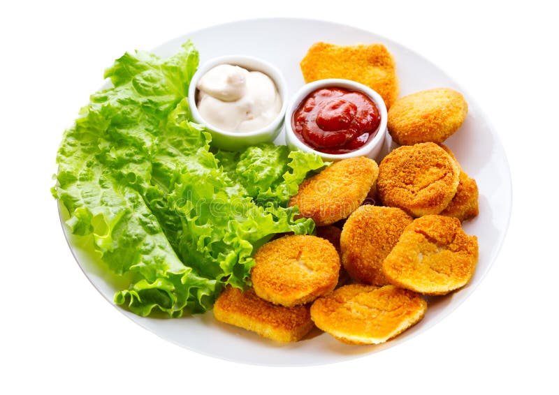 Plate of chicken nuggets stock photo. Image of meat, nuggets - 40834828