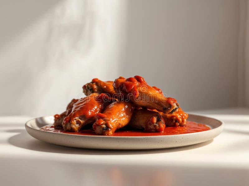 A Plate of Chicken Broast with Chips and Sauce Stock Photo - Image of ...