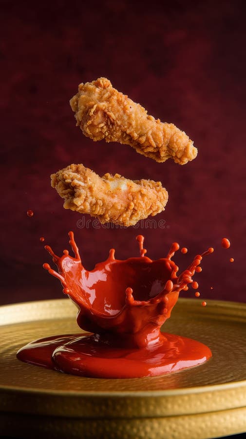 Plate of Chicken Wings is Covered in Red Sauce Stock Illustration ...