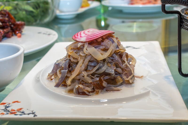 Plate of Chinese Seafood, Jellyfish Stock Image - Image of chinese ...