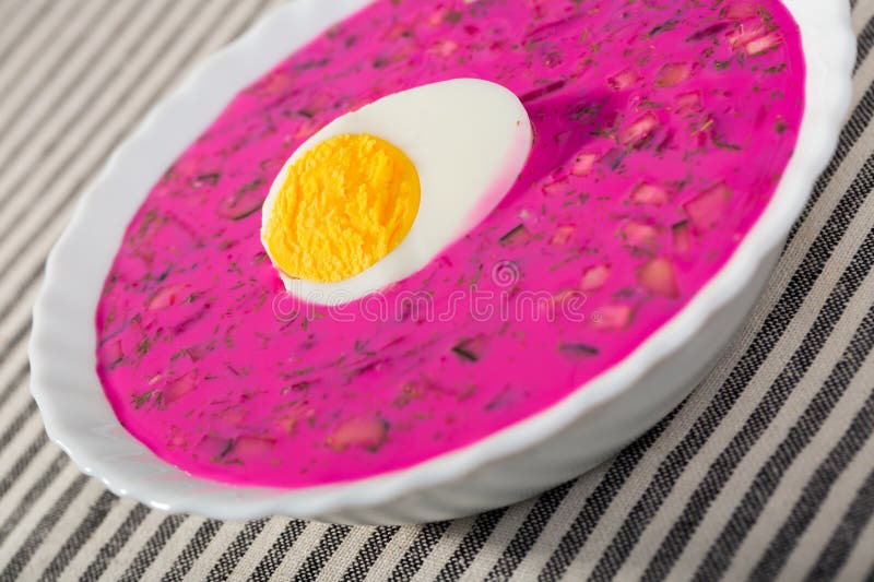 Plate with Cold Borscht is Refreshing Dish Stock Image - Image of ...