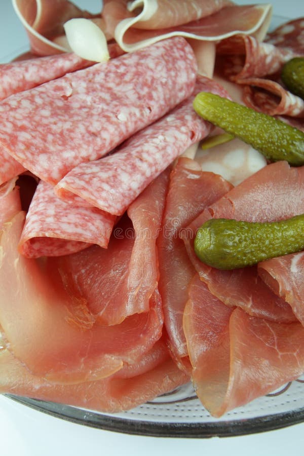 Plate of cold cuts stock photo. Image of cuts, variety - 91371036