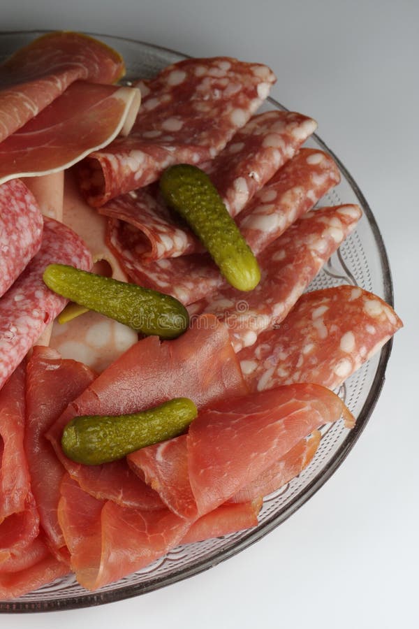 Plate of cold cuts stock photo. Image of view, plate - 84976670