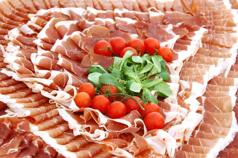 Plate of cold meat stock photo. Image of epicure, dining - 2205324