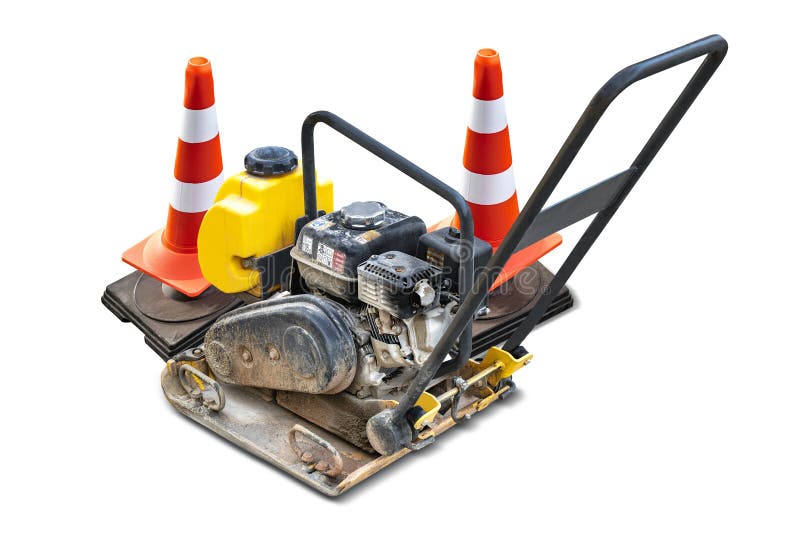 Plate Compactor, Commonly Used for Soil Compaction in Construction ...