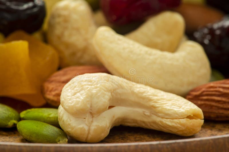Plate, Containing, Nutritious, Mixed Nuts Stock Photo - Image of ...