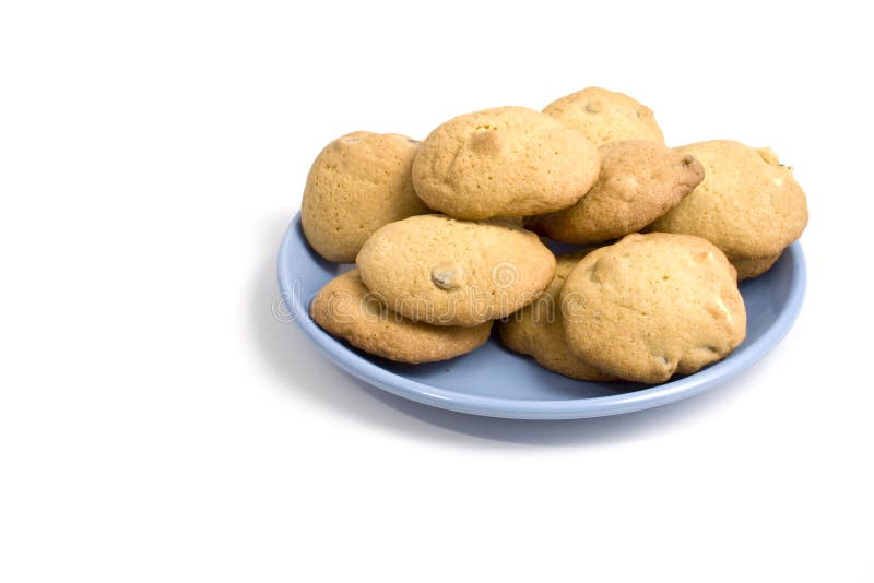 Isolated cookies on plate. stock photo. Image of cookie - 3940502
