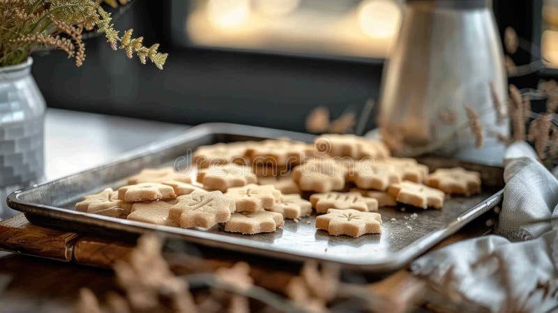 A Plate of Cookies Sits on a Table, Perfect for Snacking or Serving at ...
