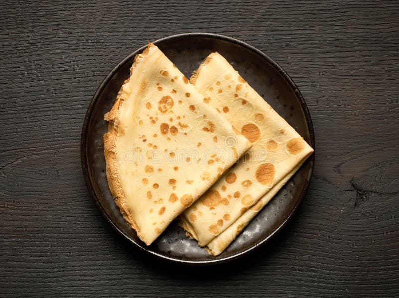 Plate of crepes stock image. Image of gourmet, delicious - 299796103