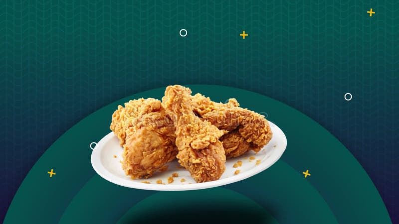 Fried Chicken Wings Food Ingredients on Restaurant Plates, Generative ...