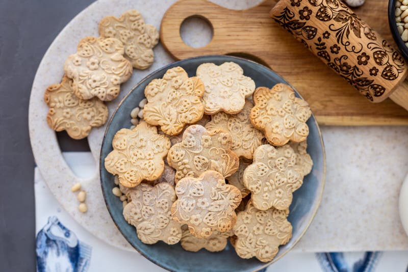 Cookie with Decorative Patterns Stock Image - Image of chocolate ...
