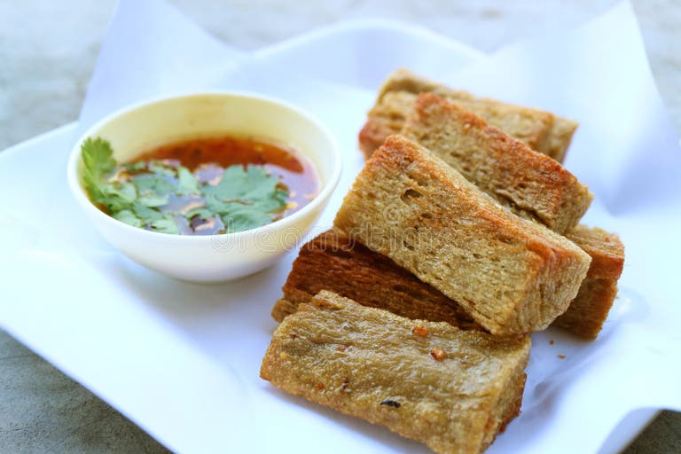 Plate of Deep Fried Fish Crackers or Kropek Stock Image - Image of ...