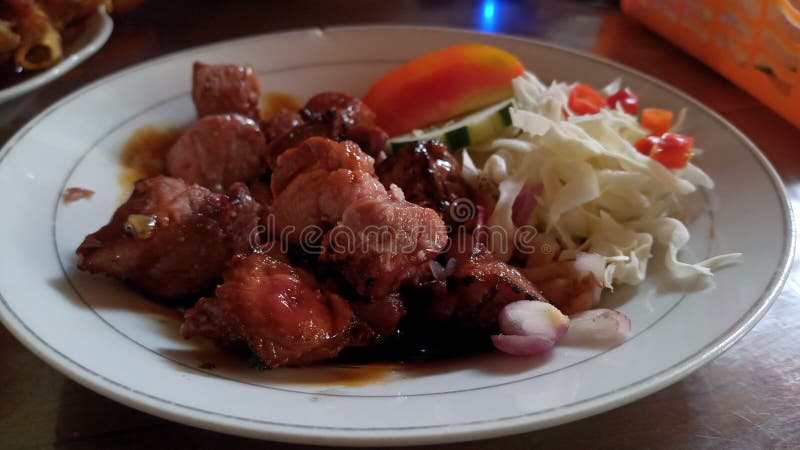 A Plate of Delicious Mutton Satay Stock Image - Image of restaurant ...