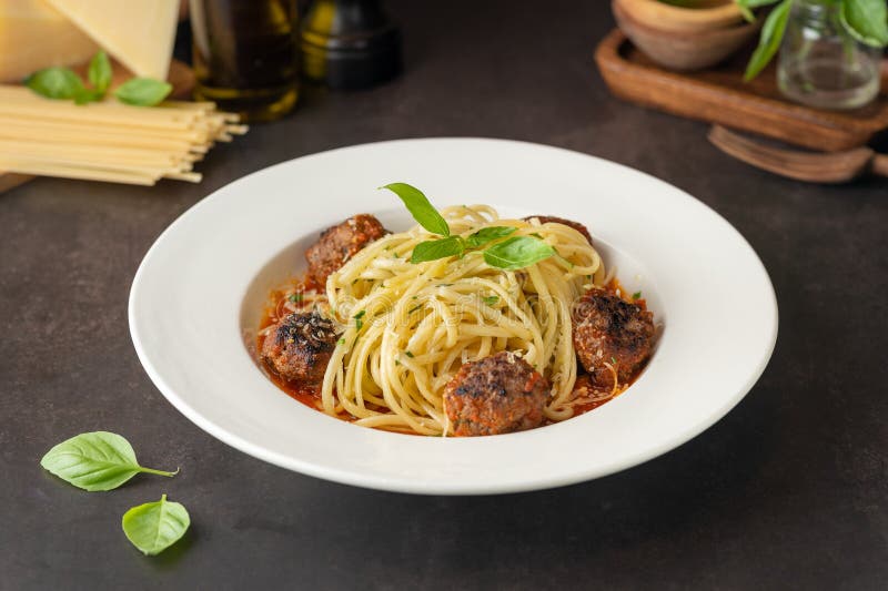 Plate of Delicious Spaghetti on a Table Stock Photo - Image of culinary ...