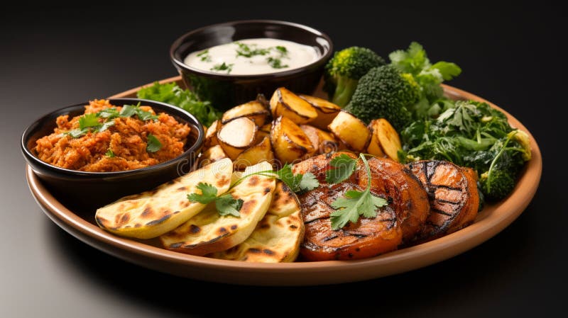 A Plate of Deshi Food in a Plate Isolated on White Stock Image - Image ...